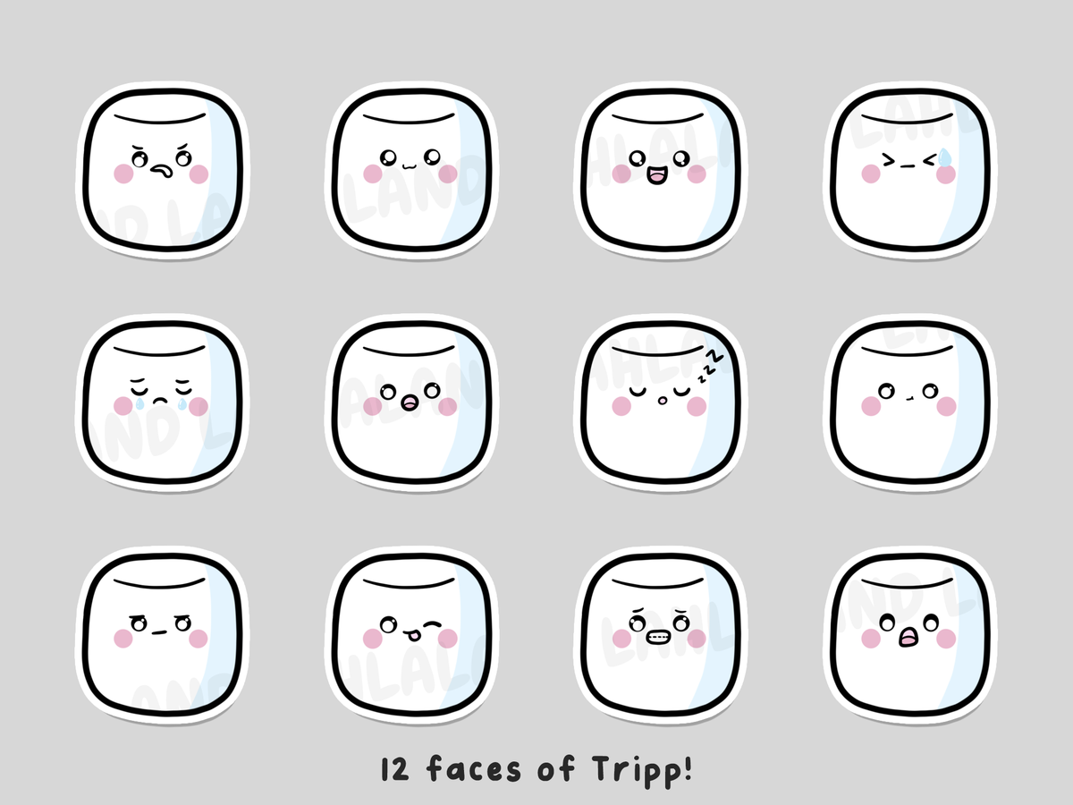 Tripp Emotions Stickers – Lahlaland - Printable Planner Stickers