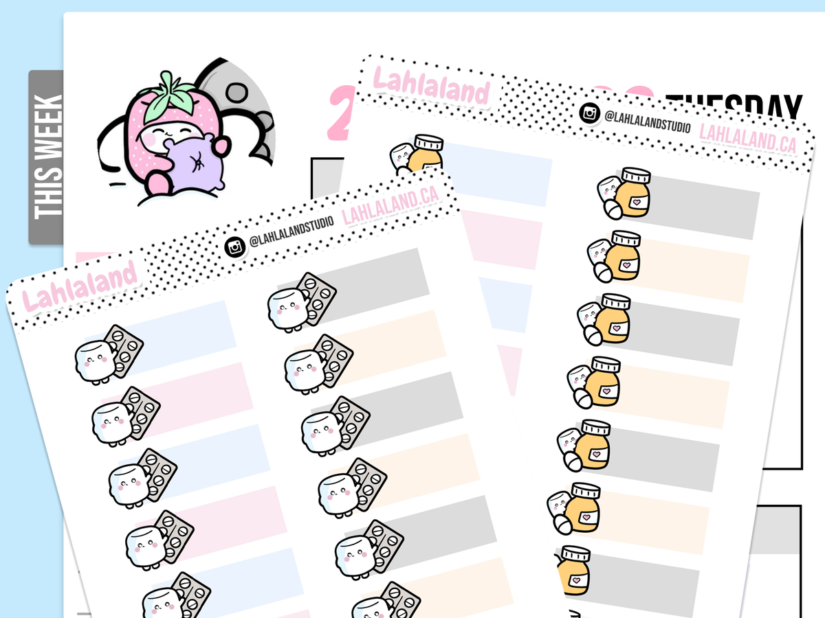 Tripp Medication Banners – Lahlaland - Printable Planner Stickers