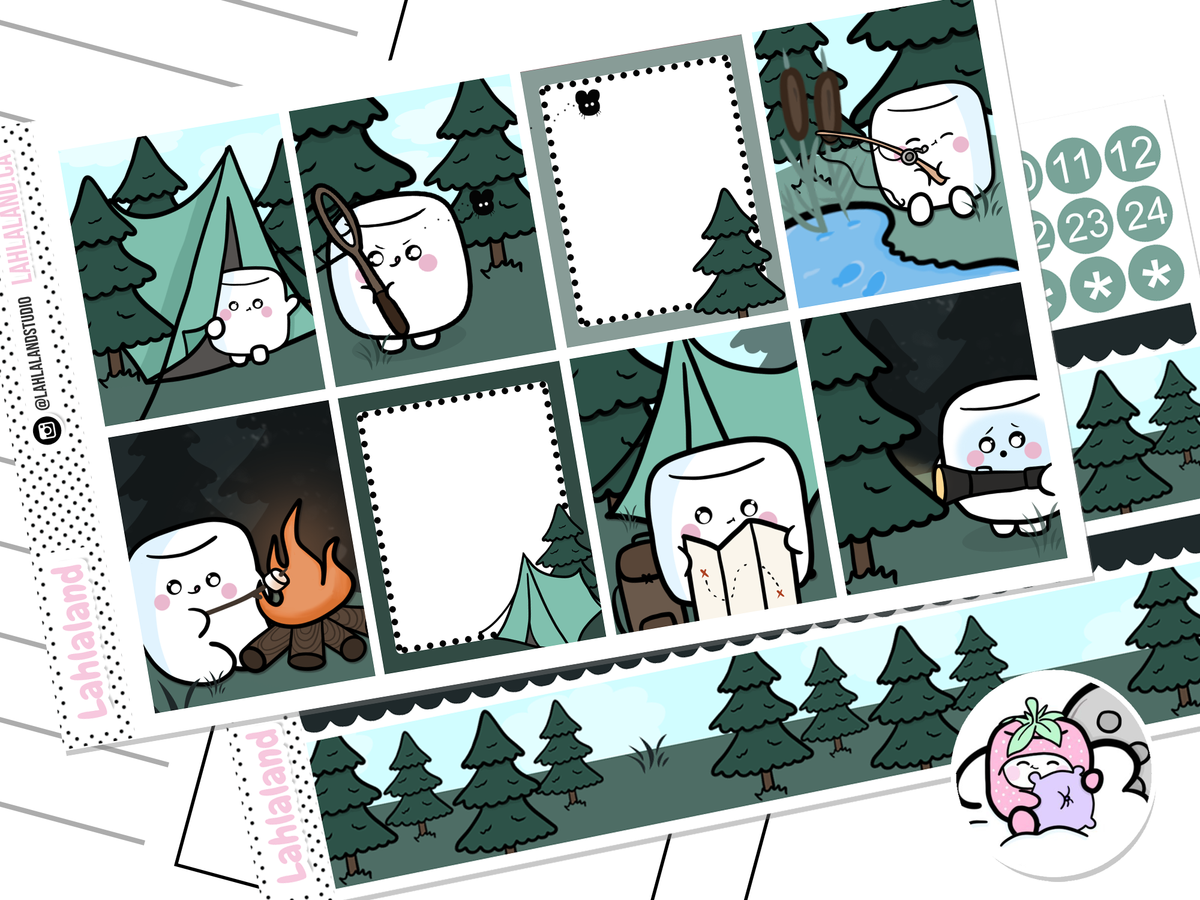 Camping Weekly Kit - Standard Vertical – Lahlaland - Printable Planner ...