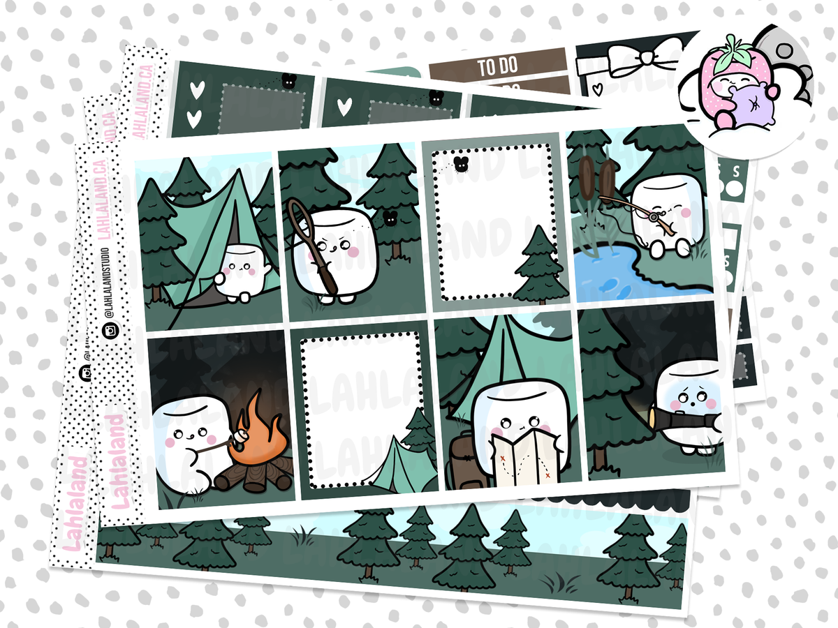 Camping Weekly Kit - Standard Vertical – Lahlaland - Printable Planner ...