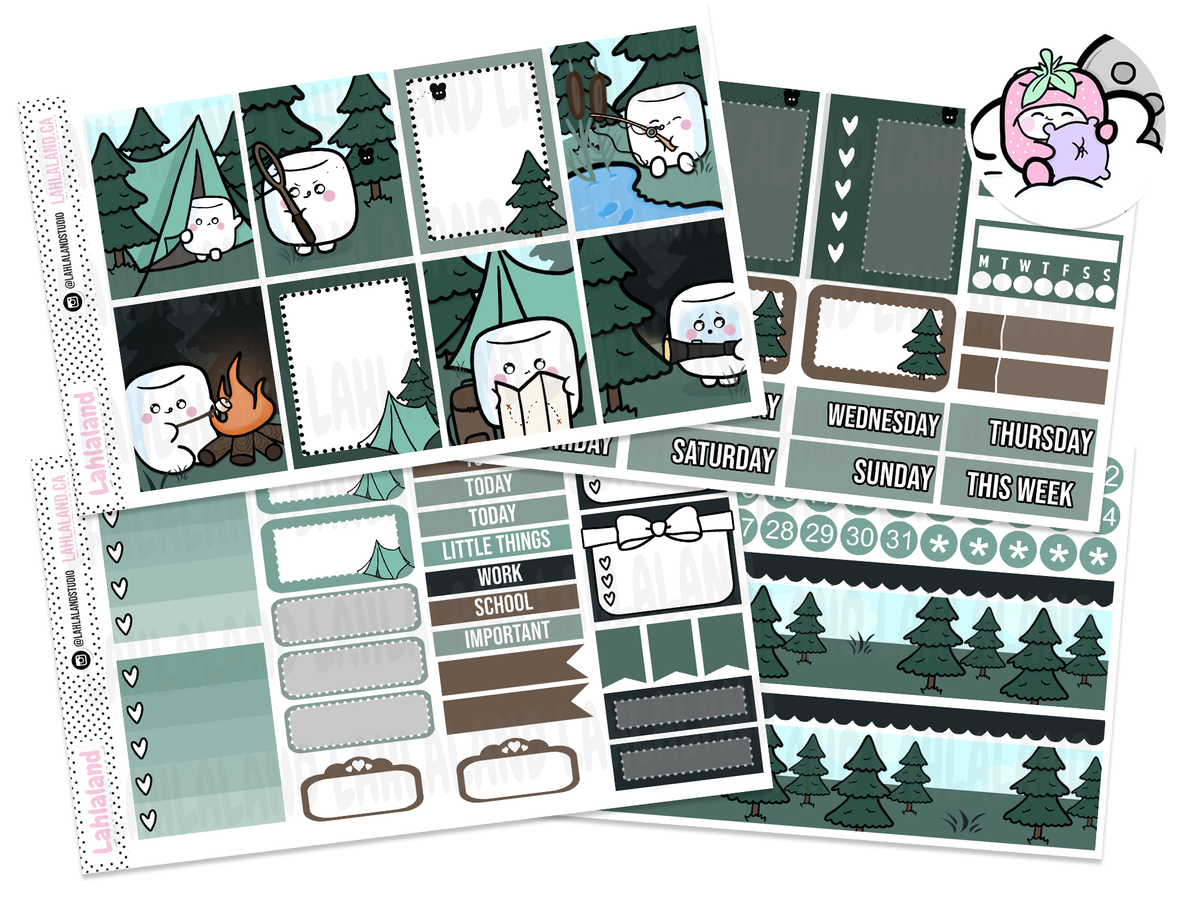 Camping Weekly Kit - Standard Vertical – Lahlaland - Printable Planner ...