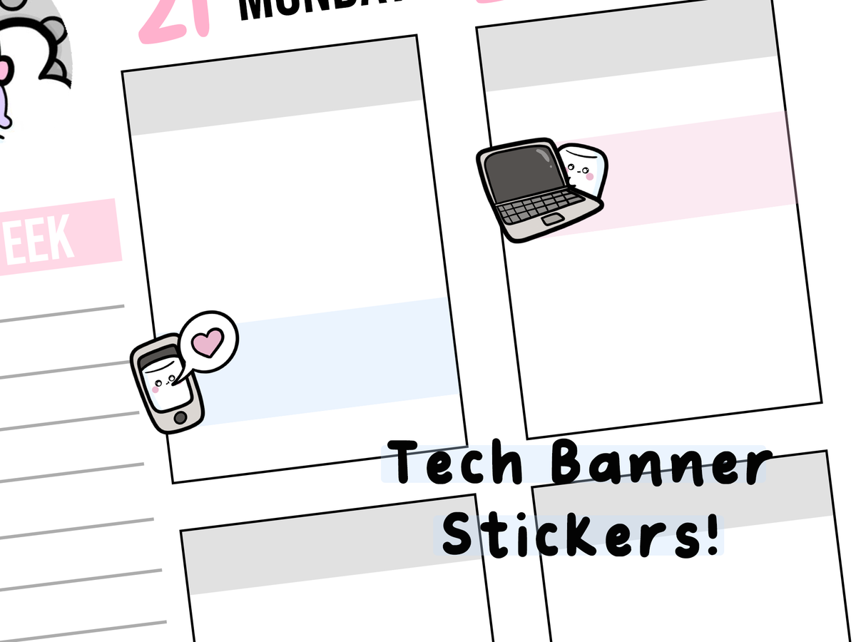 Tripp Tech Banners – Lahlaland - Printable Planner Stickers
