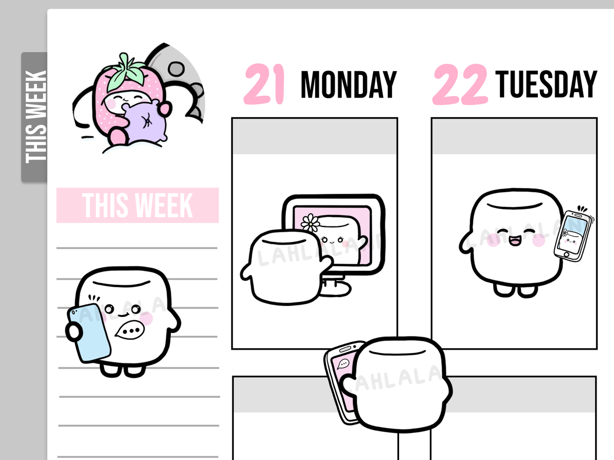 Facetime Stickers - Tripp – Lahlaland - Printable Planner Stickers